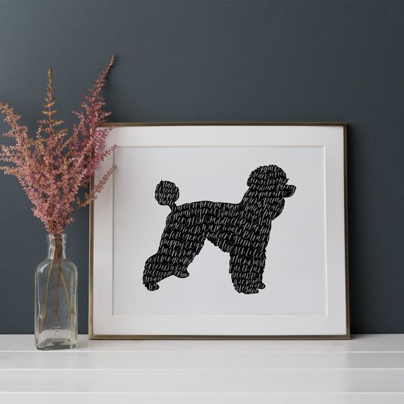 StoneFawx Studios | Wall Decor | Poodle Breed Word Art | Poshmark